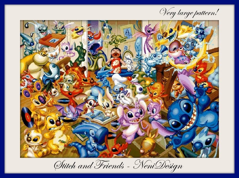 Stitch and Friends Cross Stitch Pattern Cute Stitch Pattern Stitch and ...