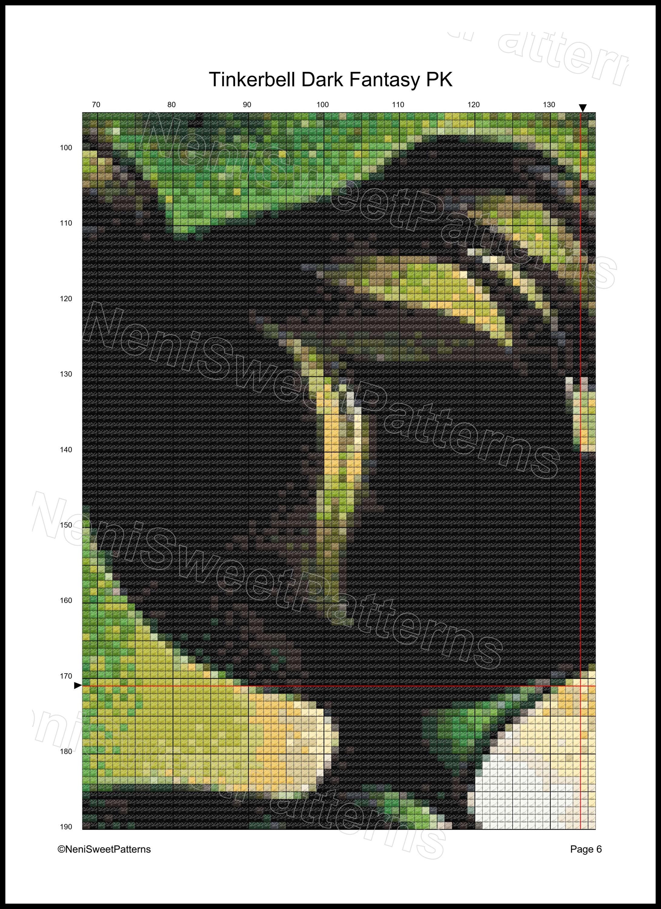 Tinkerbell Dark Fantasy Cross Stitch Pattern (PDF) - Etsy