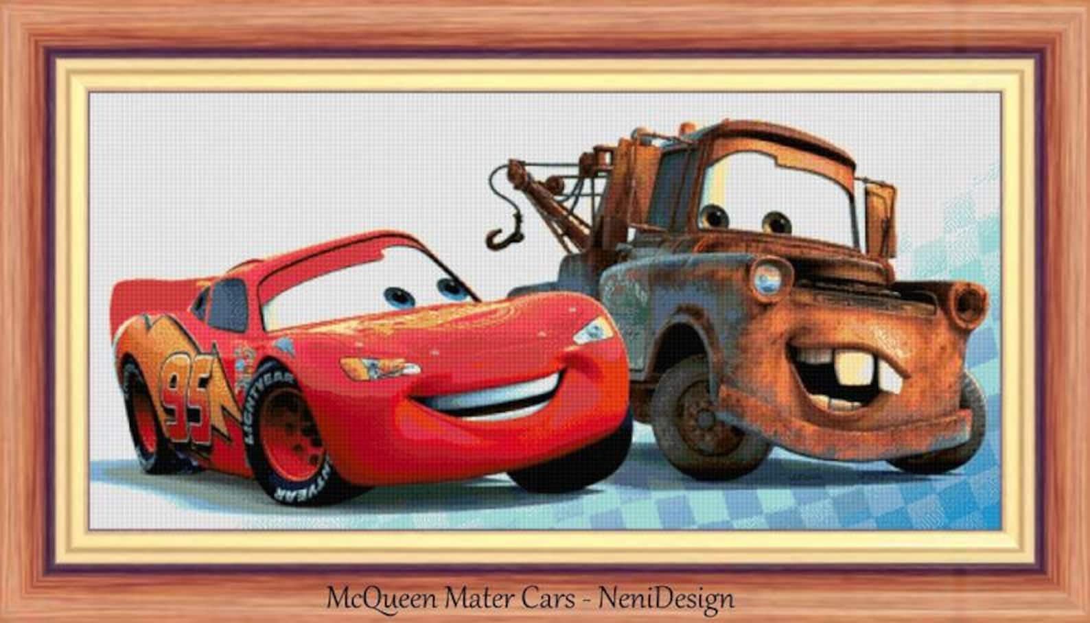 Mcqueen Mater Cars Cross Stitch Pattern Mcqueen Pattern - Etsy