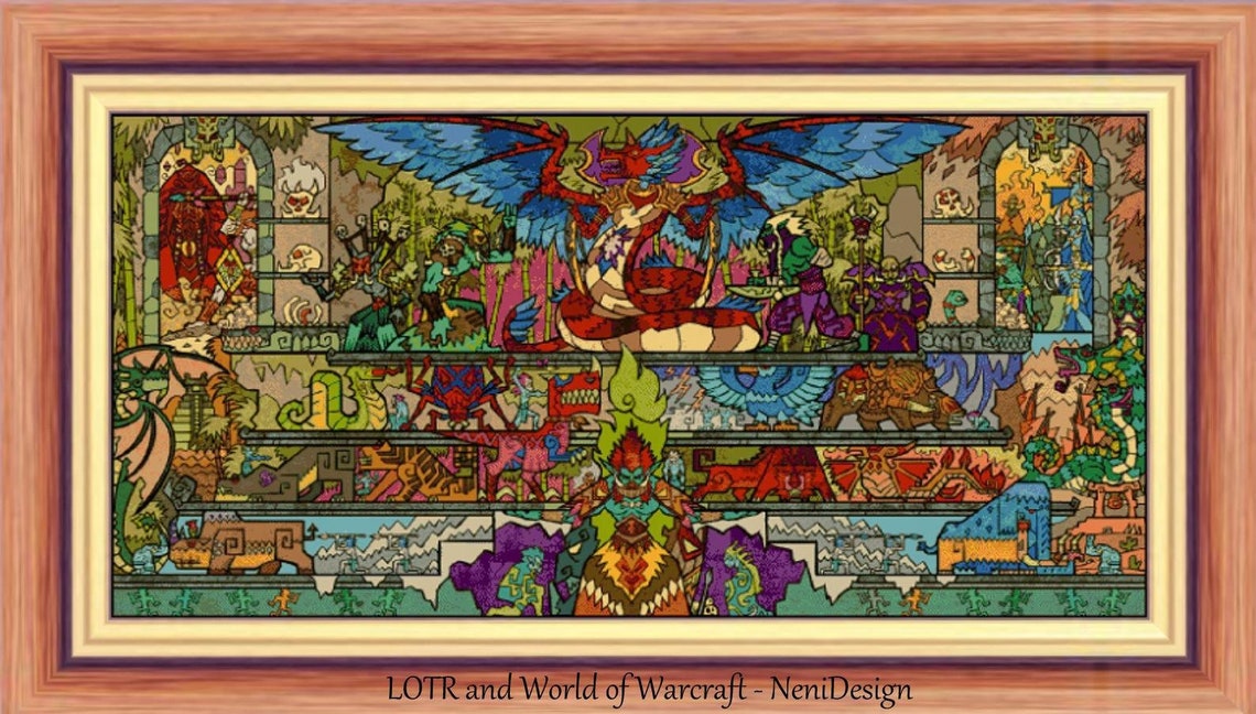 LOTR and World of Warcraft Cross Stitch Pattern Cross Stitch - Etsy