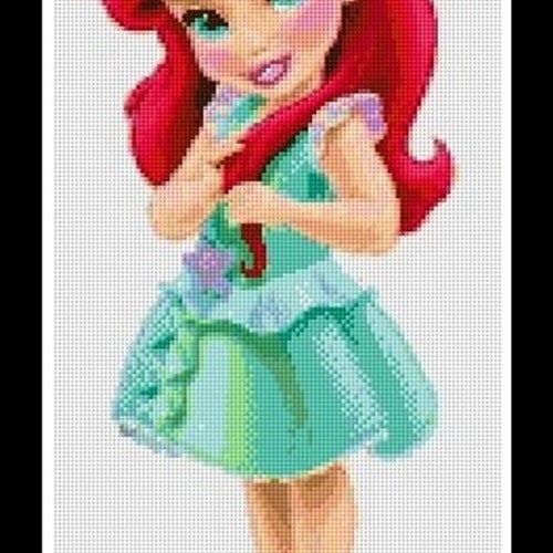 Ariel Cross Stitch Pattern Princess Portrait DIY Princess - Etsy