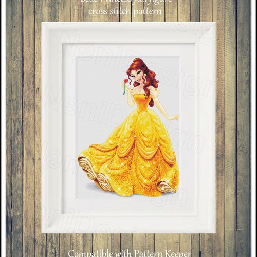 Beauty and the Beast Tale Scene Cross Stitch Belle Kids Room - Etsy