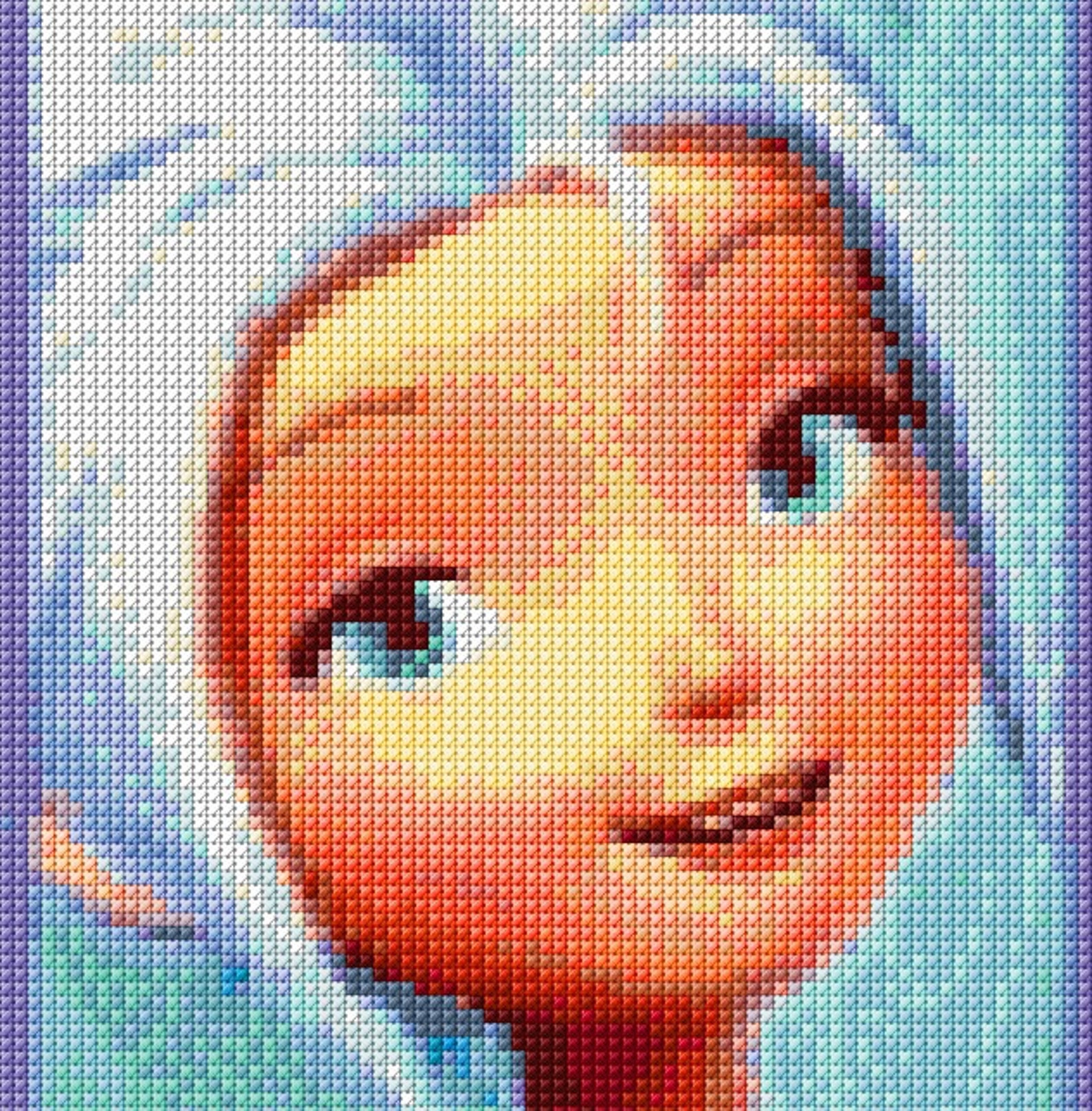 Periwinkle Portrait Cross Stitch Pattern Periwinkle Cross - Etsy