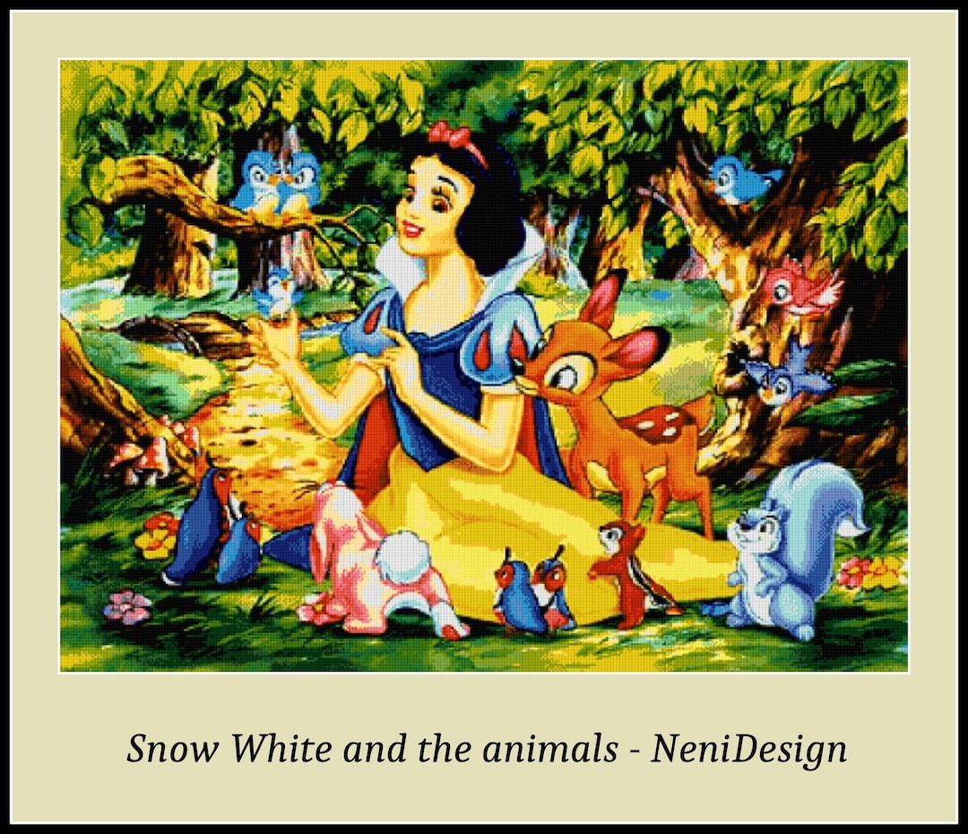 Snow White and Animals Cross Stitch Pattern (digital Download) - Etsy