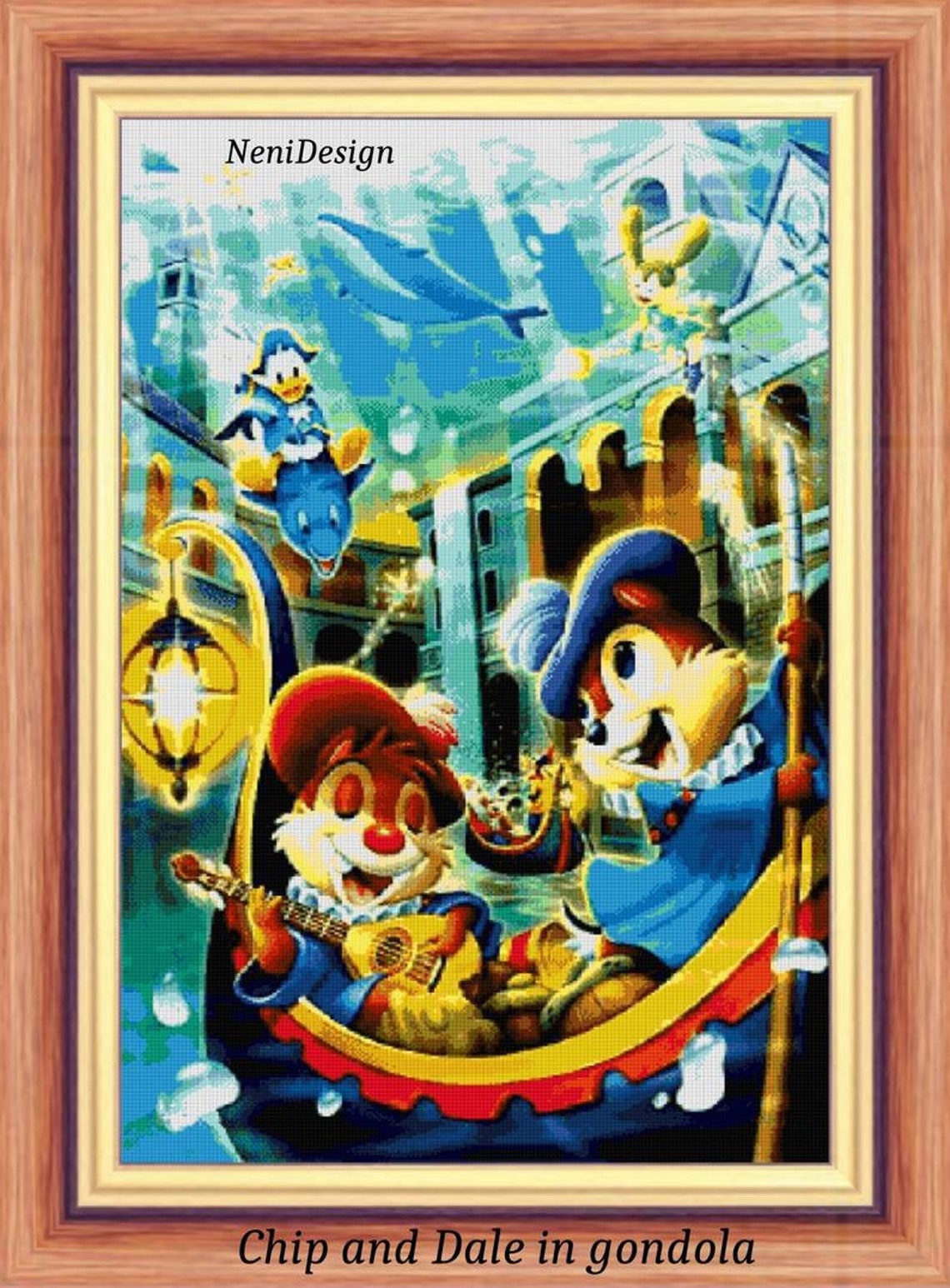 Chip and Dale in Gondola Cross Stitch Pattern Cross Stitch Chip and ...