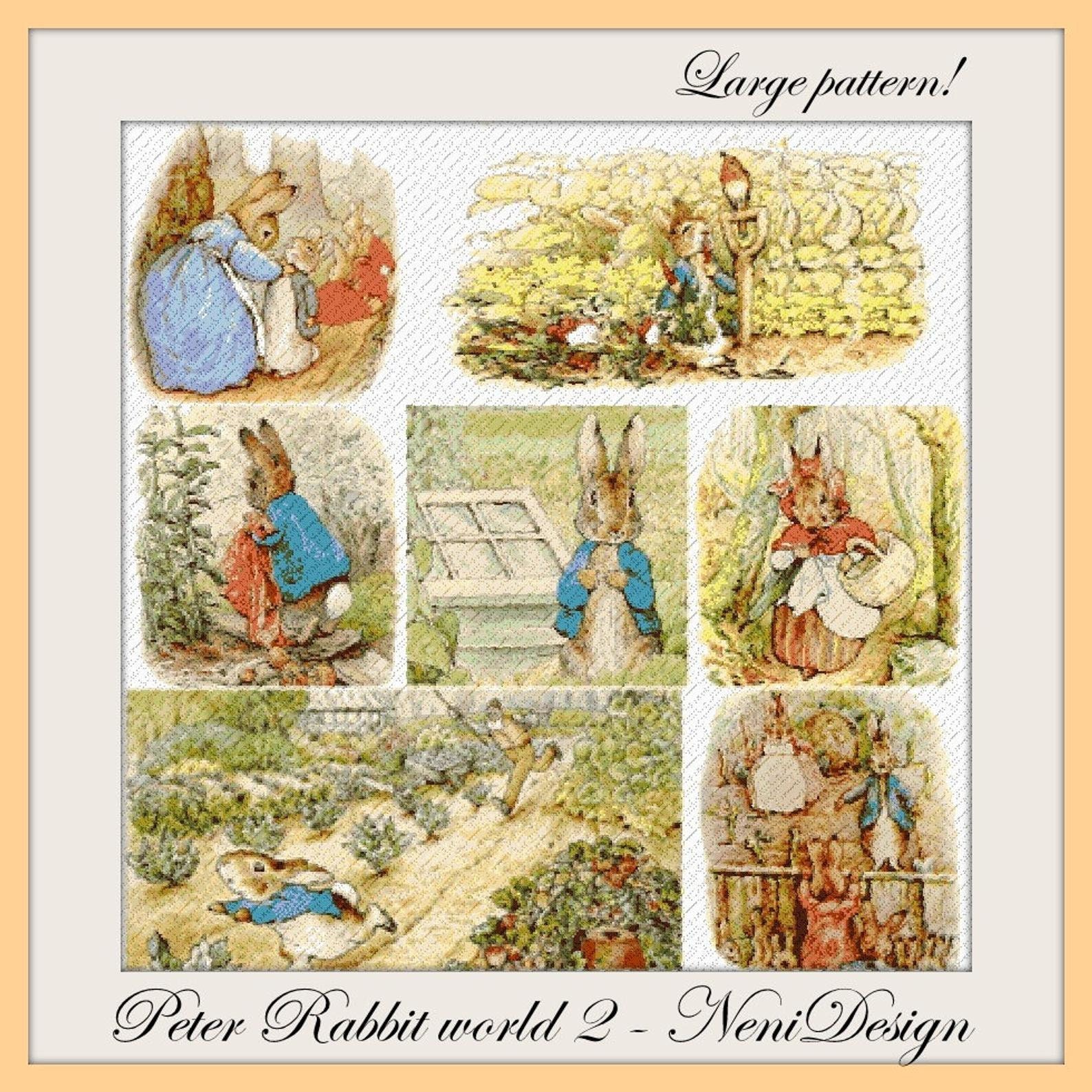Peter Rabbit World 2 Cross Stitch Pattern Rabbit Cross Stitch - Etsy