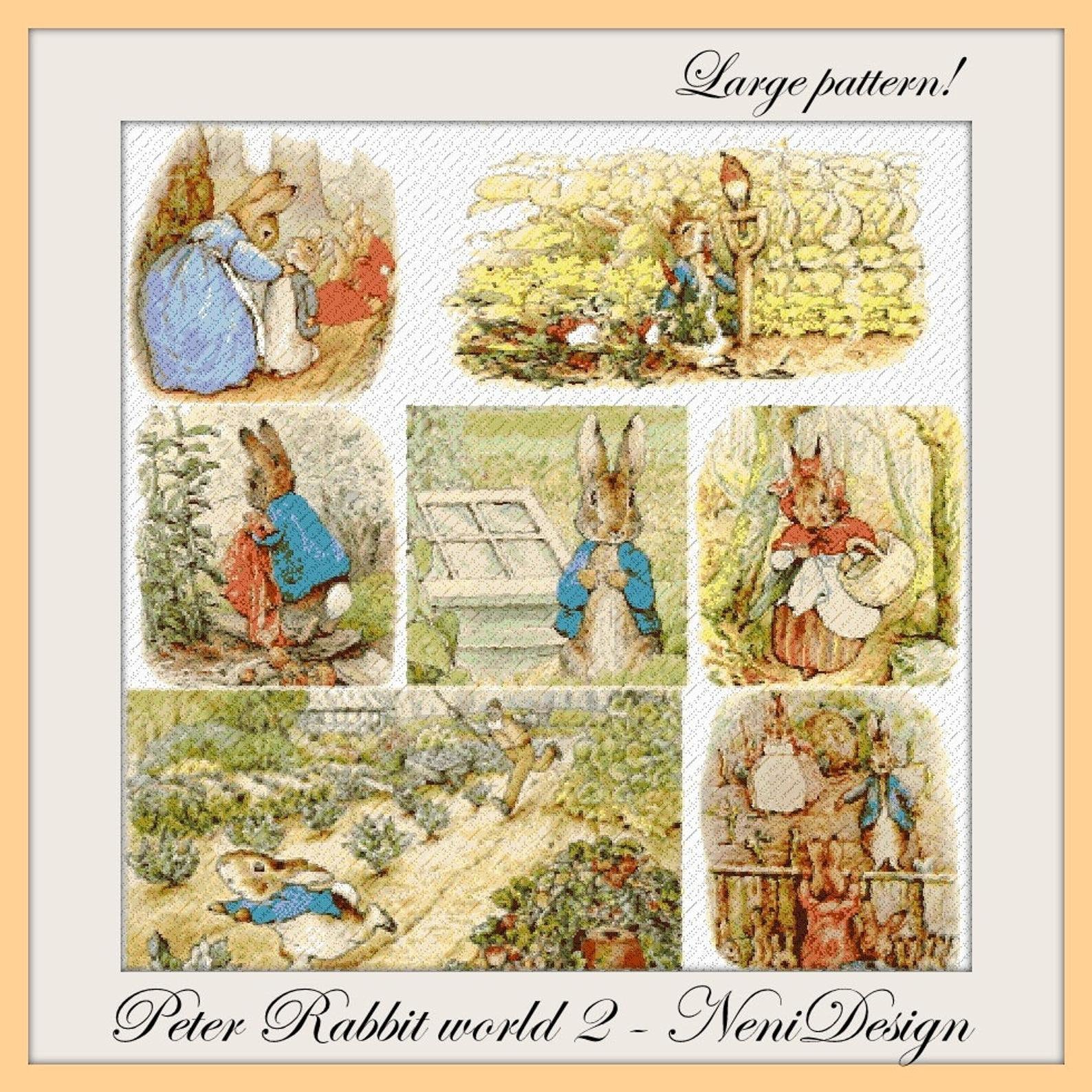 Peter Rabbit World 2 Cross Stitch Pattern Rabbit Cross Stitch - Etsy