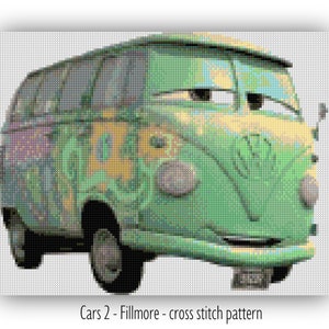 Cars 2 Fillmore Cross Stitch Pattern Fillmore Pattern Cars 2 Cross ...