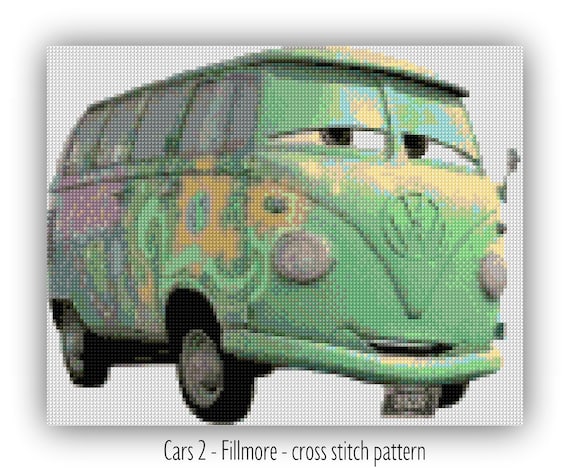 Cars 2 Fillmore Cross Stitch Pattern Fillmore Pattern Cars 2 - Etsy