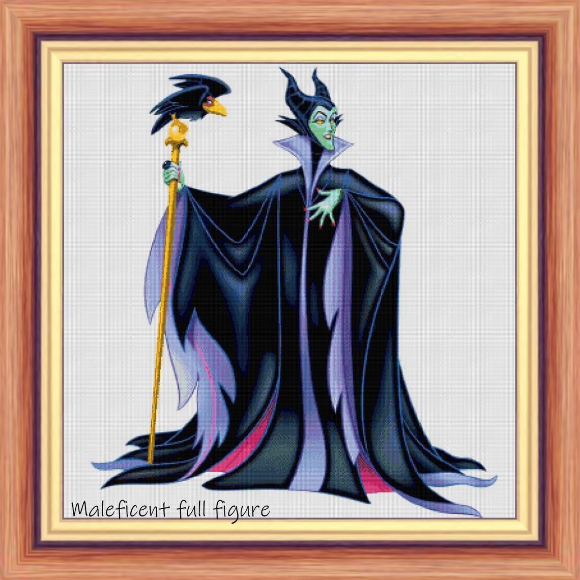 Maleficent Full Figure Cross Stitch Pattern DIY Maleficent | Etsy