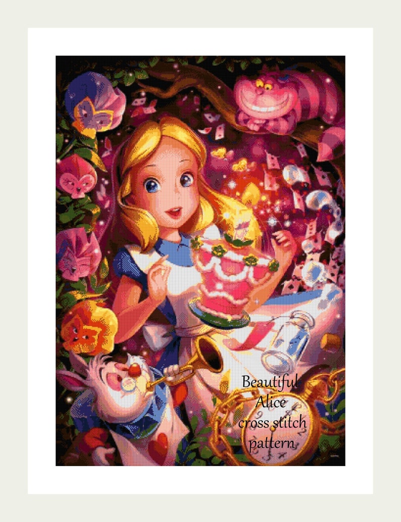 Beautiful Alice Cross Stitch Pattern Alice Cross Stitch - Etsy