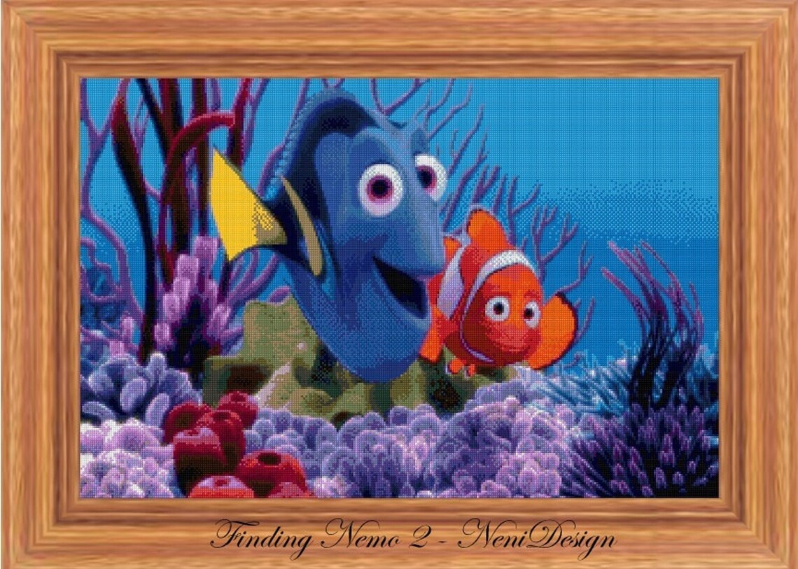 Finding Nemo 2 Cross Stitch Pattern Cross Stitch Nemo Tale - Etsy