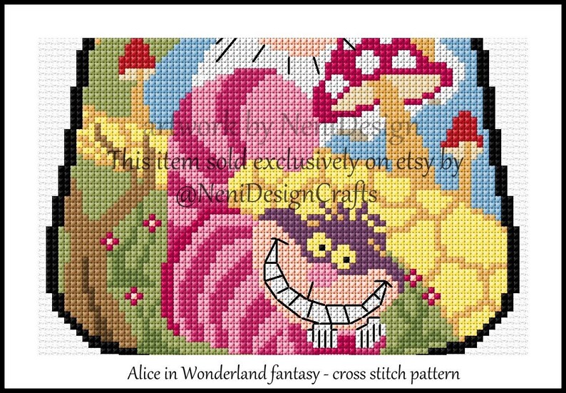 Alice in Wonderland Fantasy Cross Stitch Pattern Alice Cross - Etsy
