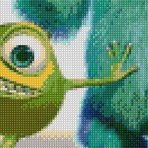 Mike and Sully Cross Stitch Pattern DIY Tale Hero Cross Stitch Kids ...