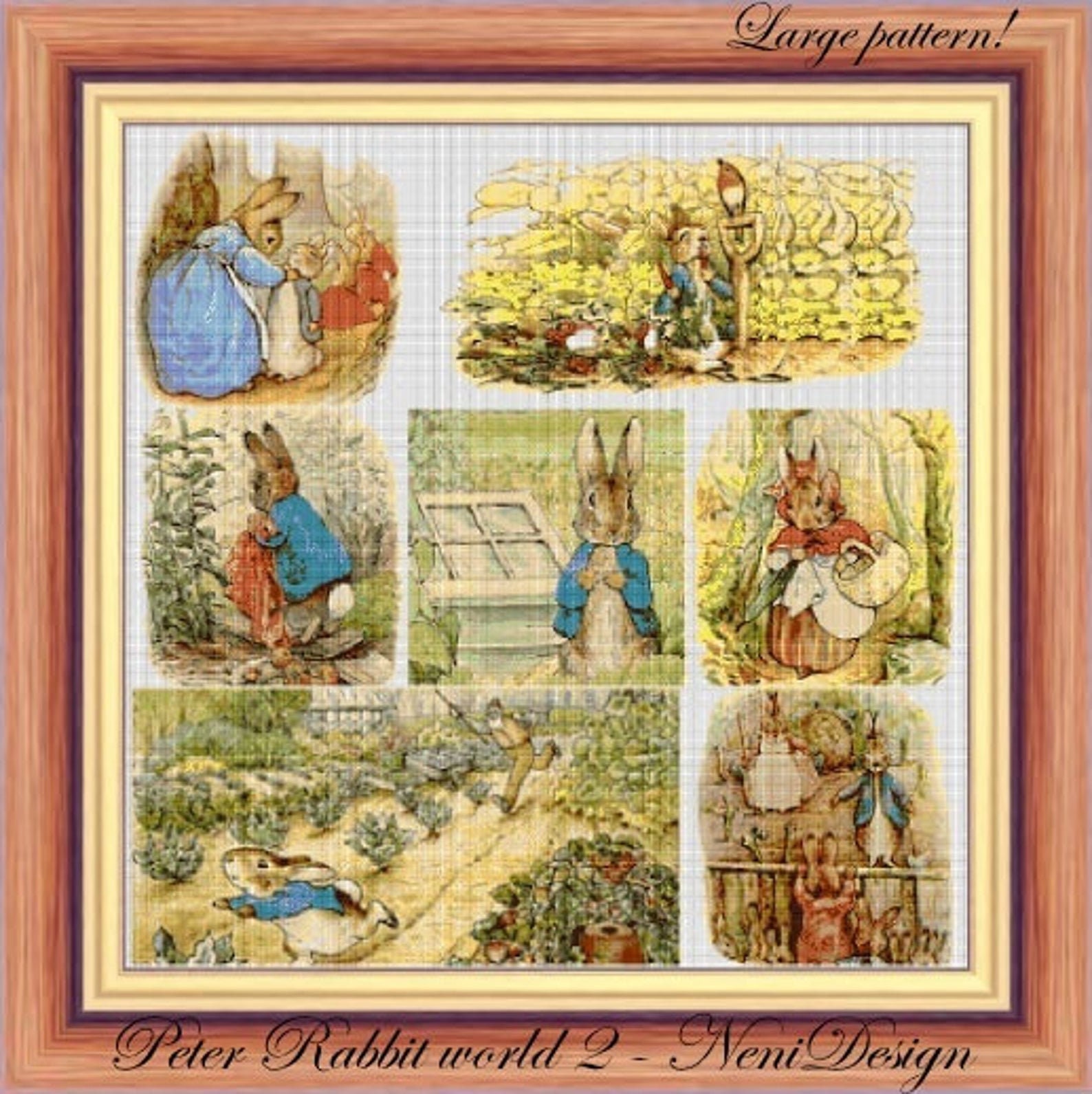 Peter Rabbit World 2 Cross Stitch Pattern Rabbit Cross Stitch - Etsy