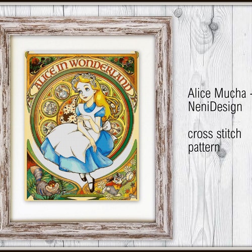 Alice in Wonderland Tale Classic Cross Stitch Pattern Alice - Etsy