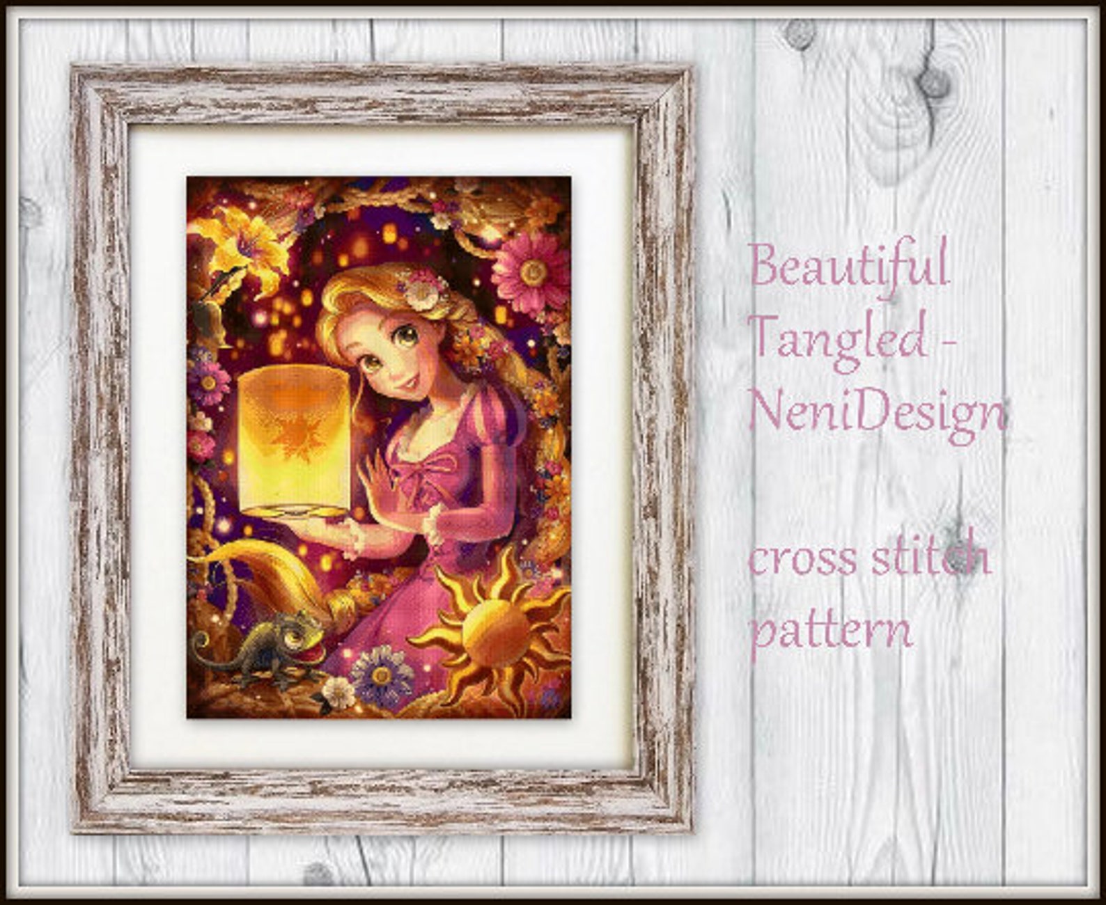 Beautiful Tangled Cross Stitch Pattern Tangled Cross Stitch | Etsy