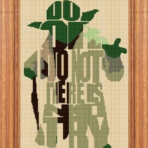Star Wars Yoda Cross Stitch Pattern Cross Stitch Yoda Star Wars Cross ...