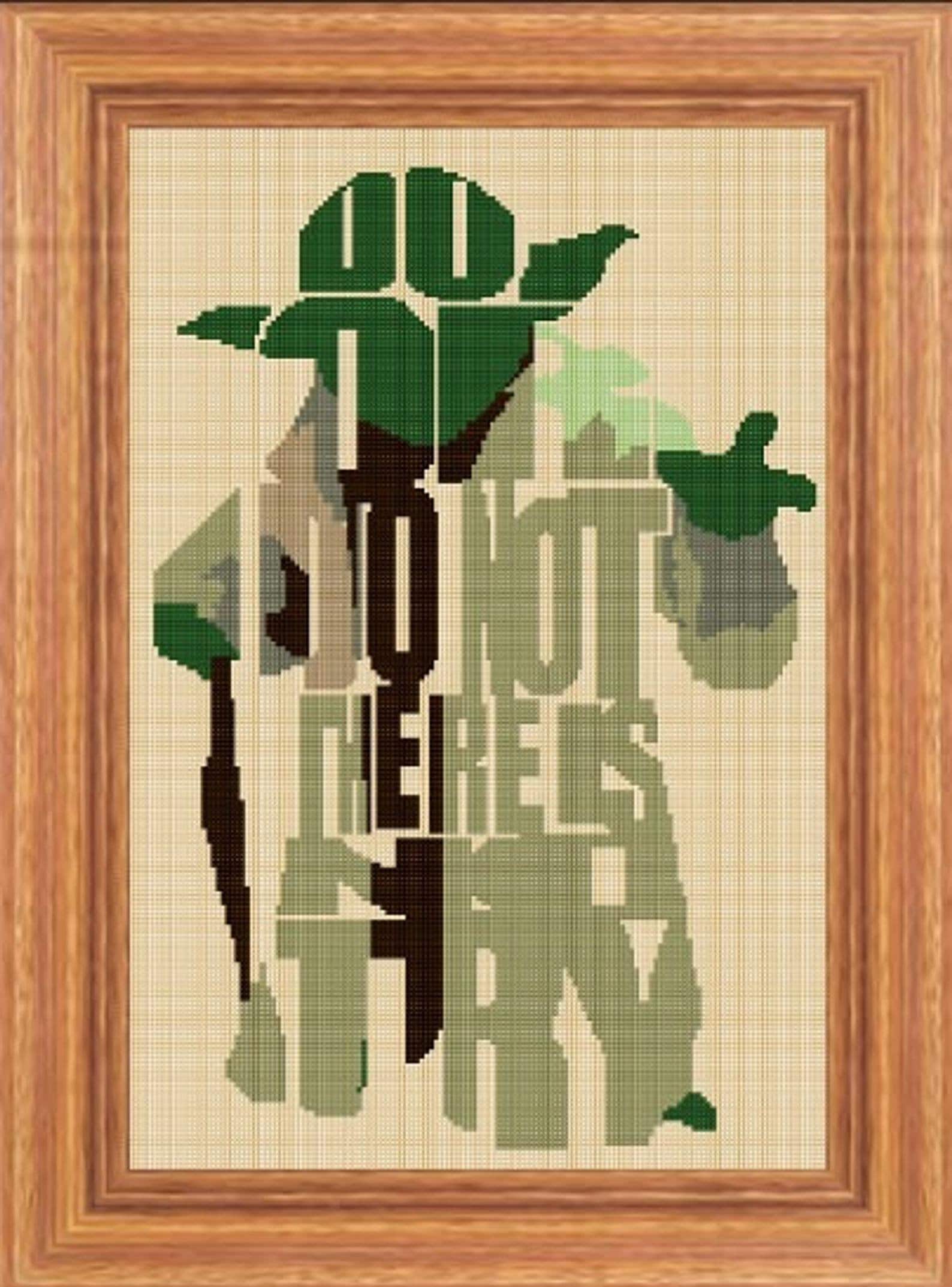 Star Wars Yoda Cross Stitch Pattern Cross Stitch Yoda Star - Etsy