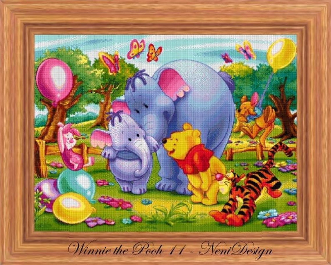 Winnie the Pooh 11 Cross Stitch Pattern DIY Pooh Cross Titch - Etsy