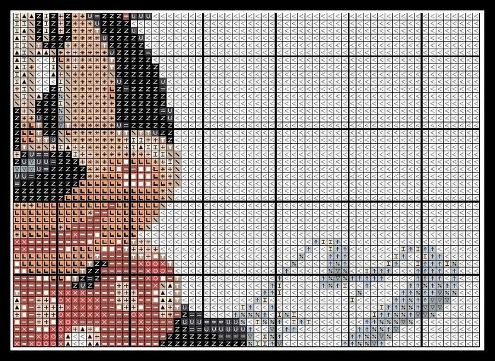 Minnie mouse Cross stitch pattern Tale figure pattern DIY | Etsy