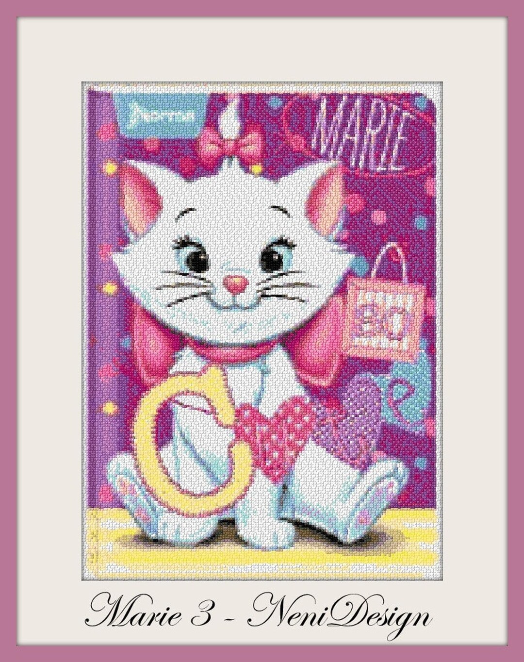 Marie 3 Cross Stitch Pattern DIY Marie Cat Tale Heroes Cross Stitch ...
