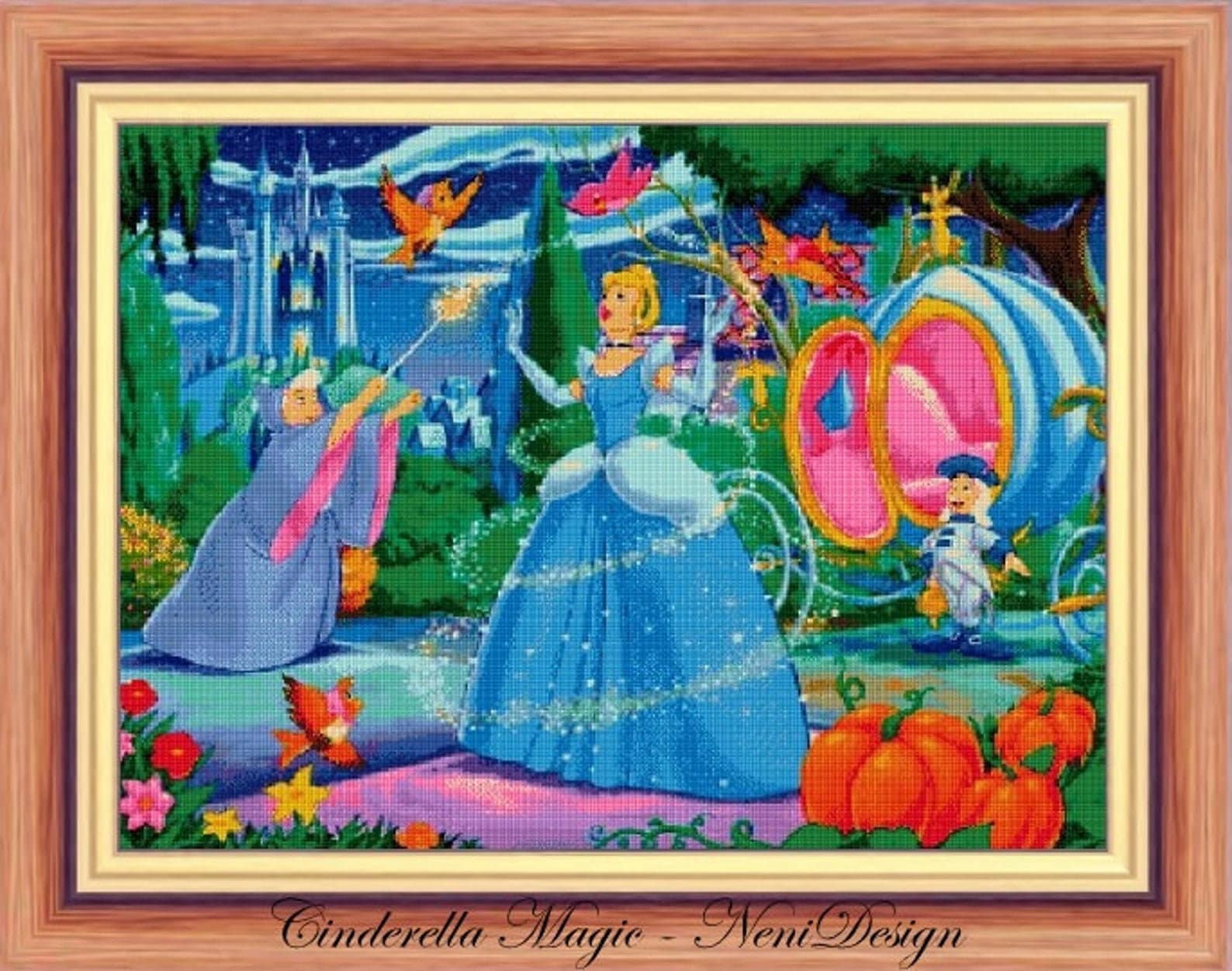 Cinderella Magic Cross Stitch Pattern Cinderella Cross Stitch Tale ...