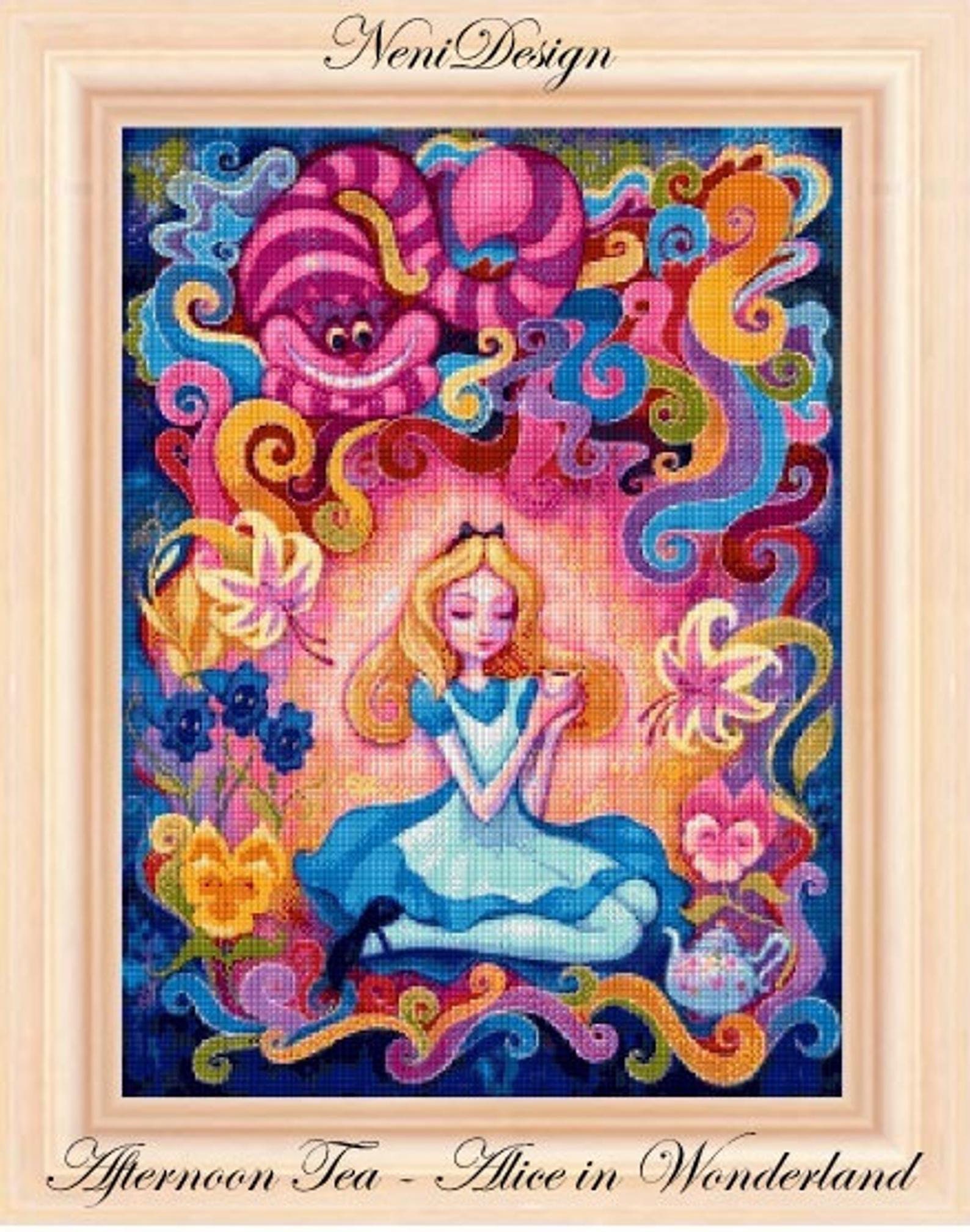 Afternoon Tea Alice in Wonderland Cross Stitch Pattern Cross - Etsy