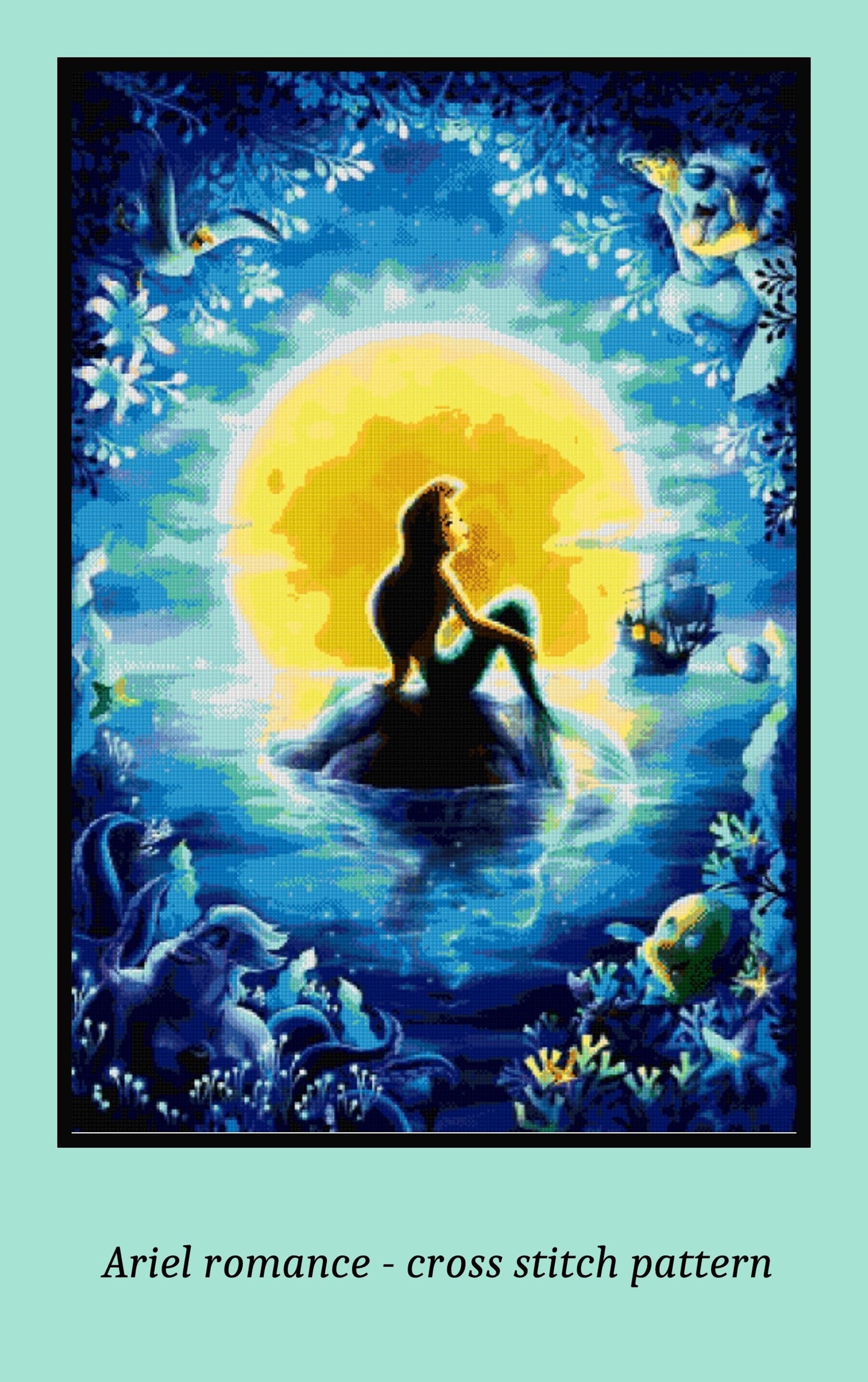 Ariel Romance Cross Stitch Pattern Tale Heroes Cross Stitch Ariel ...