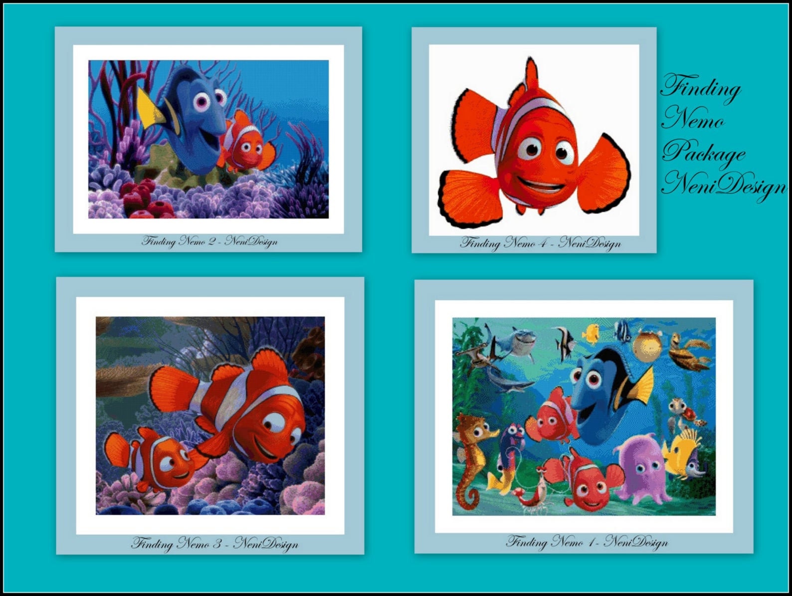 Finding Nemo Package Cross Stitch Pattern DIY Tale Hero Cross - Etsy