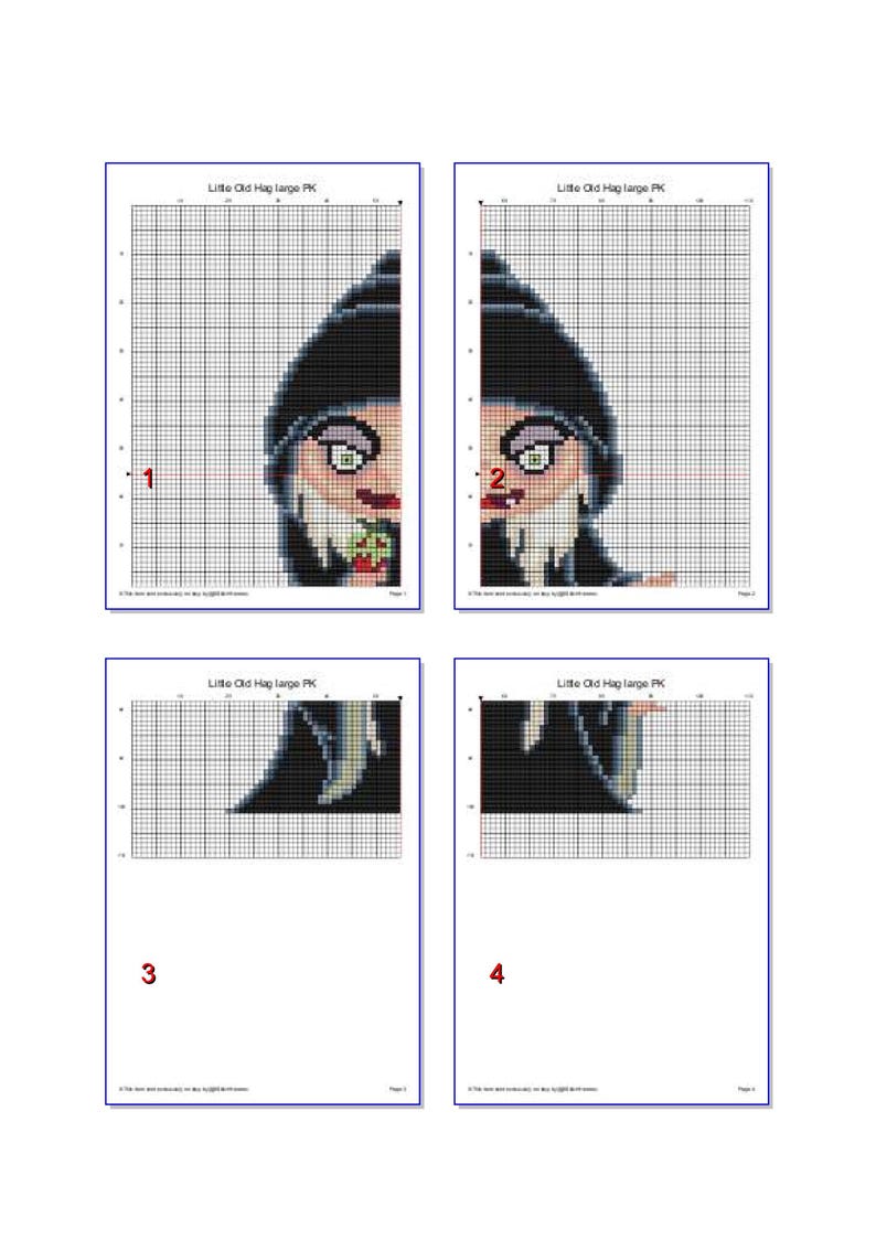 Little Old Hag Cross Stitch Pattern, Evil Queen (PDF Pattern) - Etsy