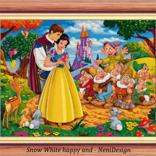 Snow White Tale Cross Stitch Pattern DIY Snow White Princess - Etsy