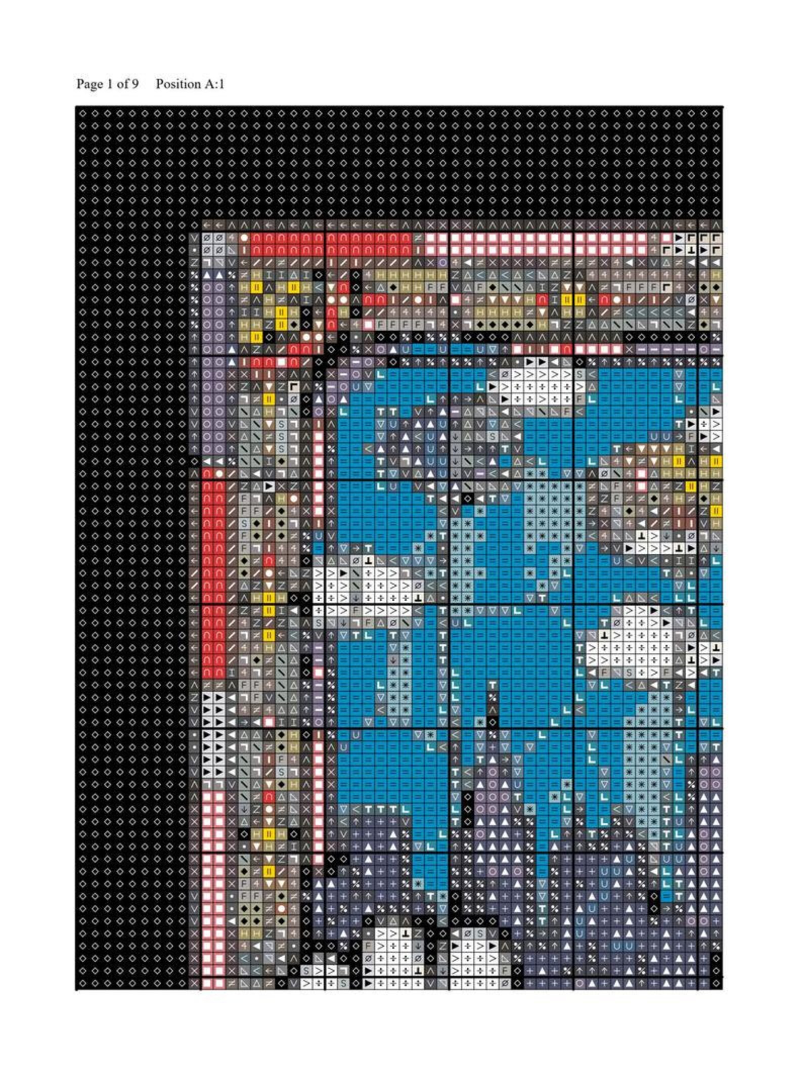 Big Hero Stained Glass Cross Stitch Pattern Cross Stitch Big Hero Kids ...