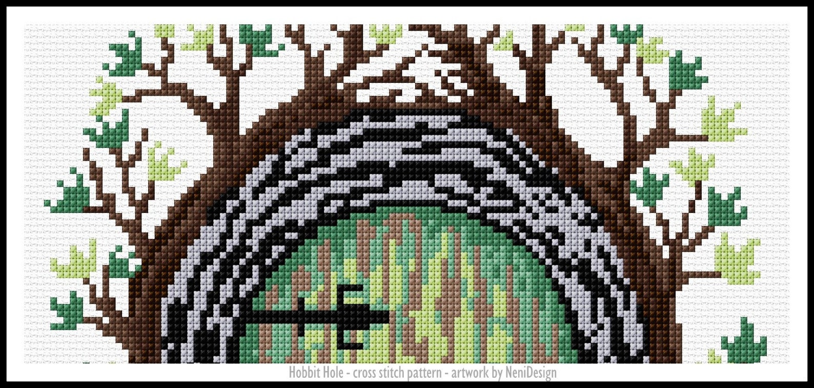 Hobbit Hole Cross Stitch Pattern Lord of the Rings Home Decor - Etsy UK