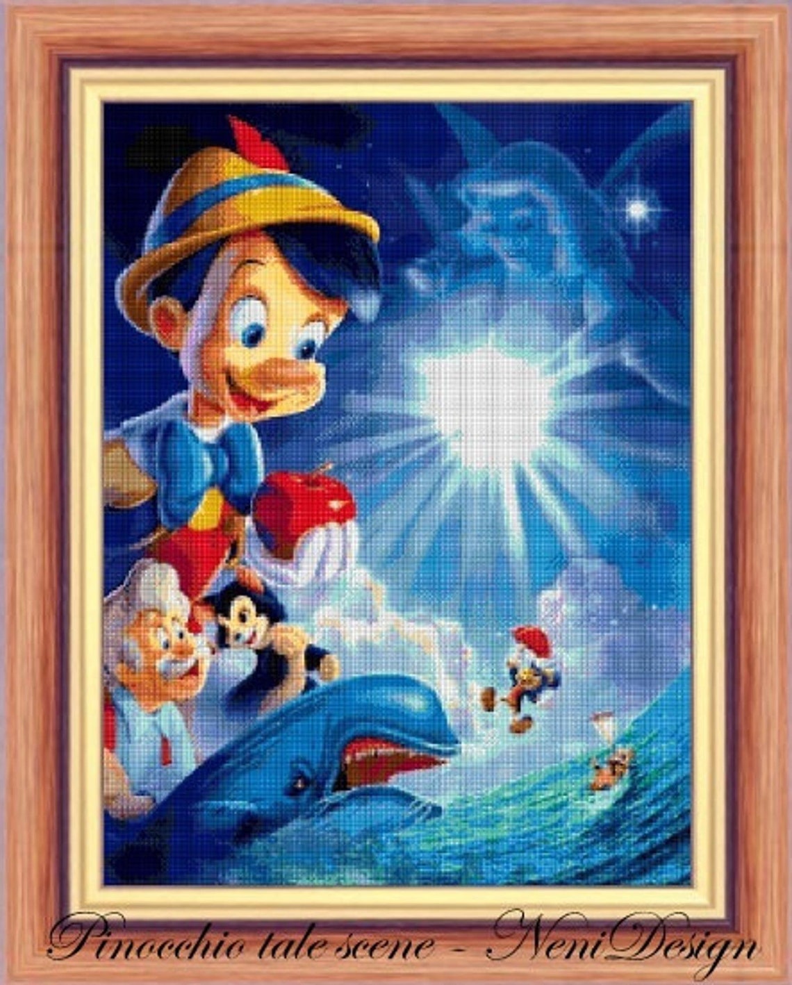 Pinocchio Tale Scene Cross Stitch Pattern DIY Pinocchio Tale Heroes ...