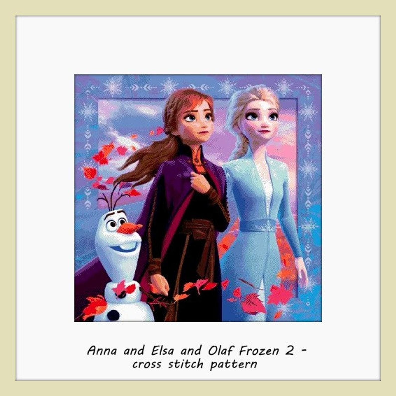 Anna and Elsa and Olaf Frozen 2 Cross Stitch Pattern Frozen 2 - Etsy