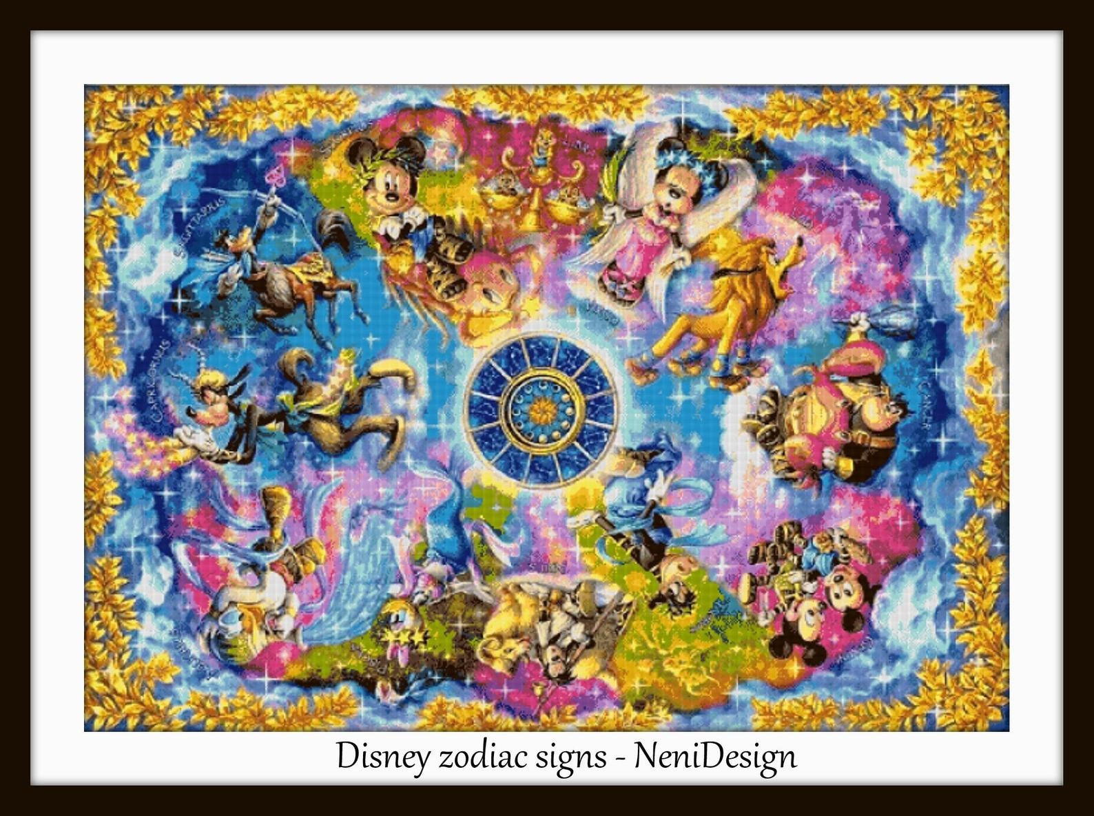 Zodiac Signs Cross Stitch Pattern Kids Room Decoration DIY - Etsy