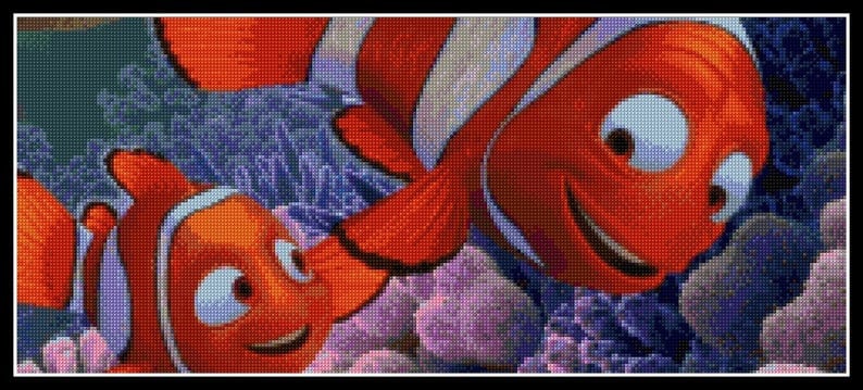 Finding Nemo 3 Cross Stitch Pattern Nemo Cross Stitch DIY Nemo - Etsy