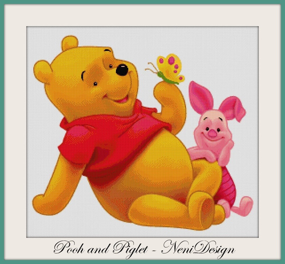 Pooh and Piglet Cross Stitch Pattern Tale Heroes Cross Stitch Winnie ...