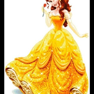 Princess Cross Stitch Pattern, Full Figure Set (PDF Pattern) - Etsy