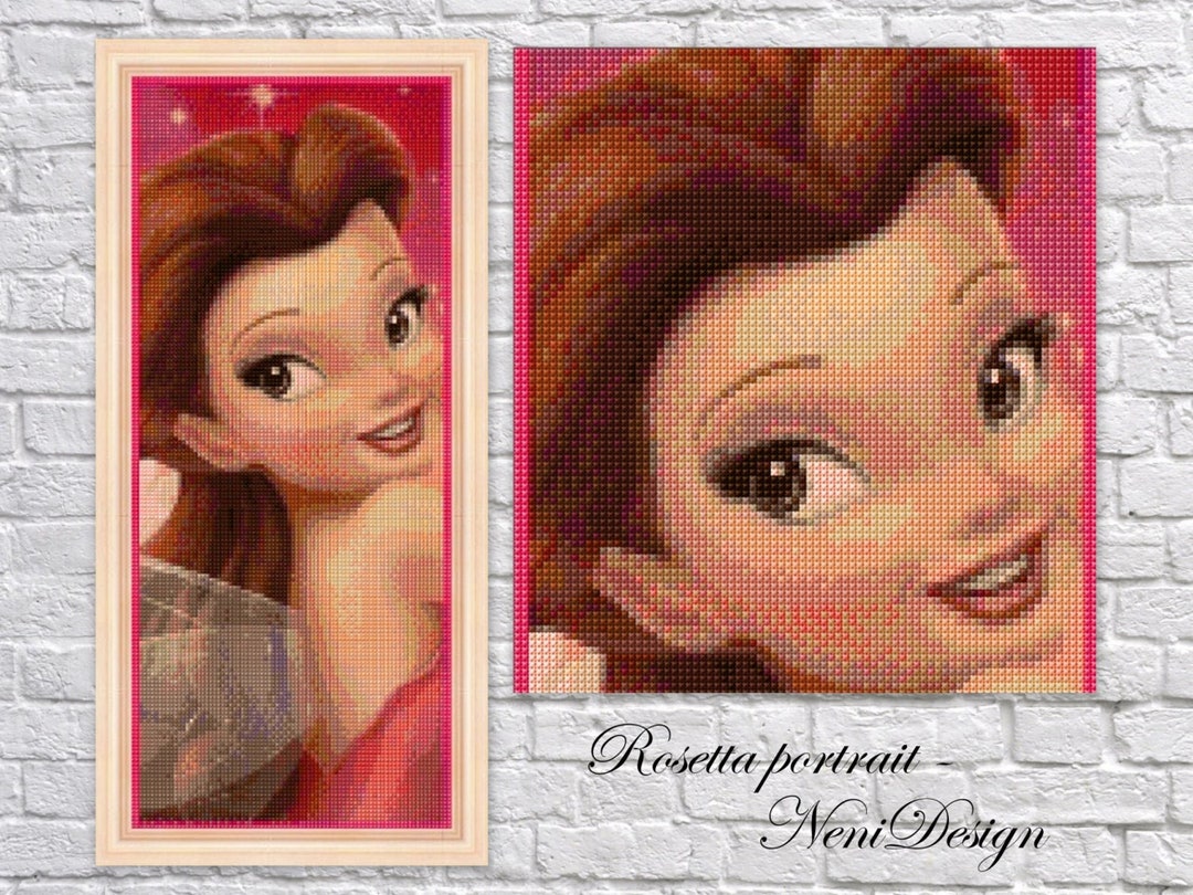 Rosetta Portrait Cross Stitch Pattern Rosetta Cross Stitch Tinkerbell ...