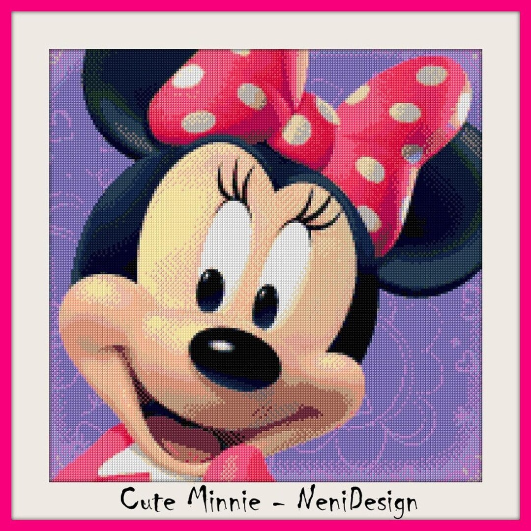 Cute Minnie Cross Stitch Pattern Minnie Cross Stitch Kids Room ...