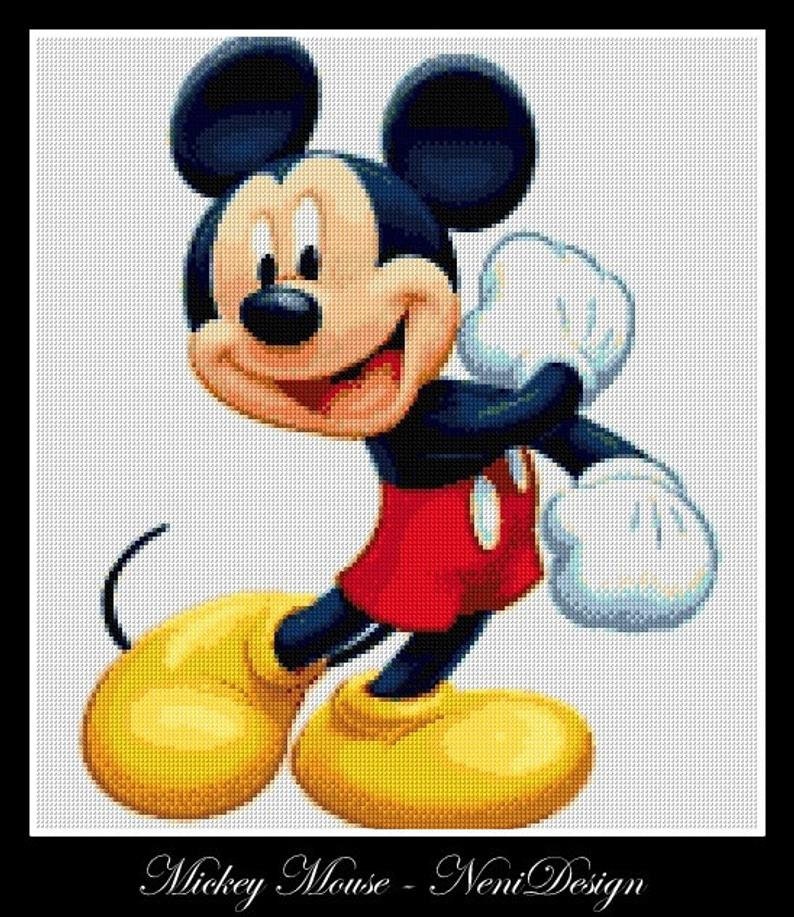 Mickey Mouse Cross Stitch Pattern Cross Stitch Heroes Kids | Etsy