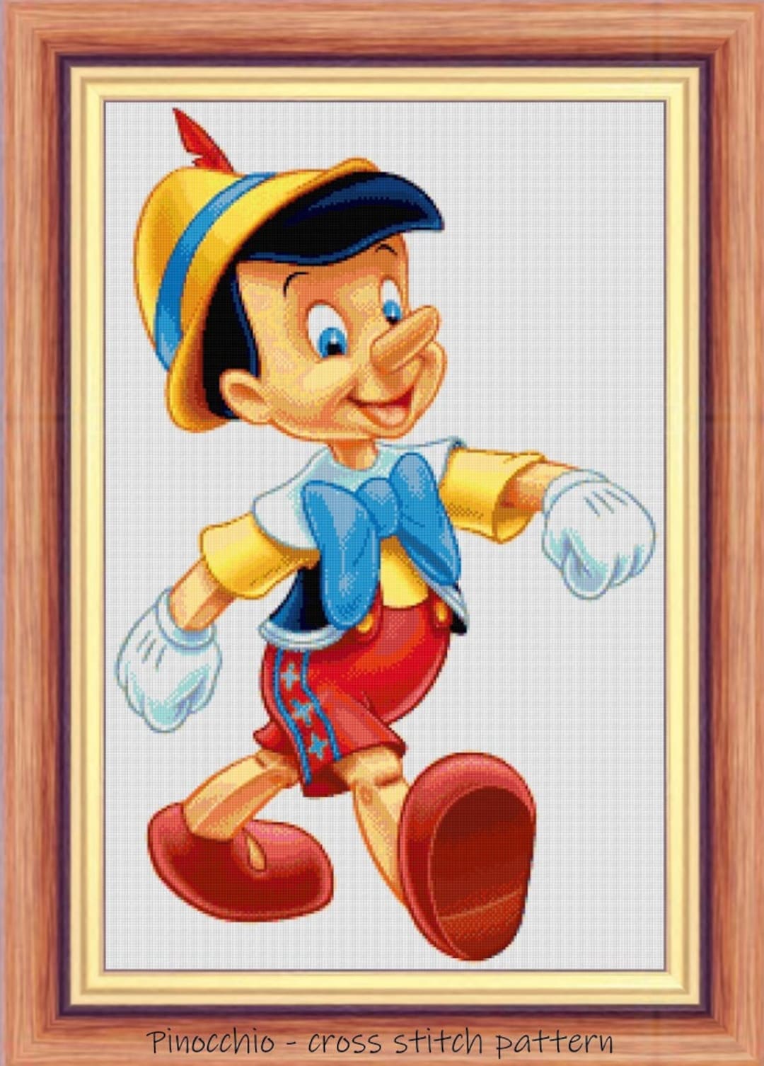 Pinocchio Cross Stitch Pattern Kids Room Decoration DIY Kids Room DIY ...
