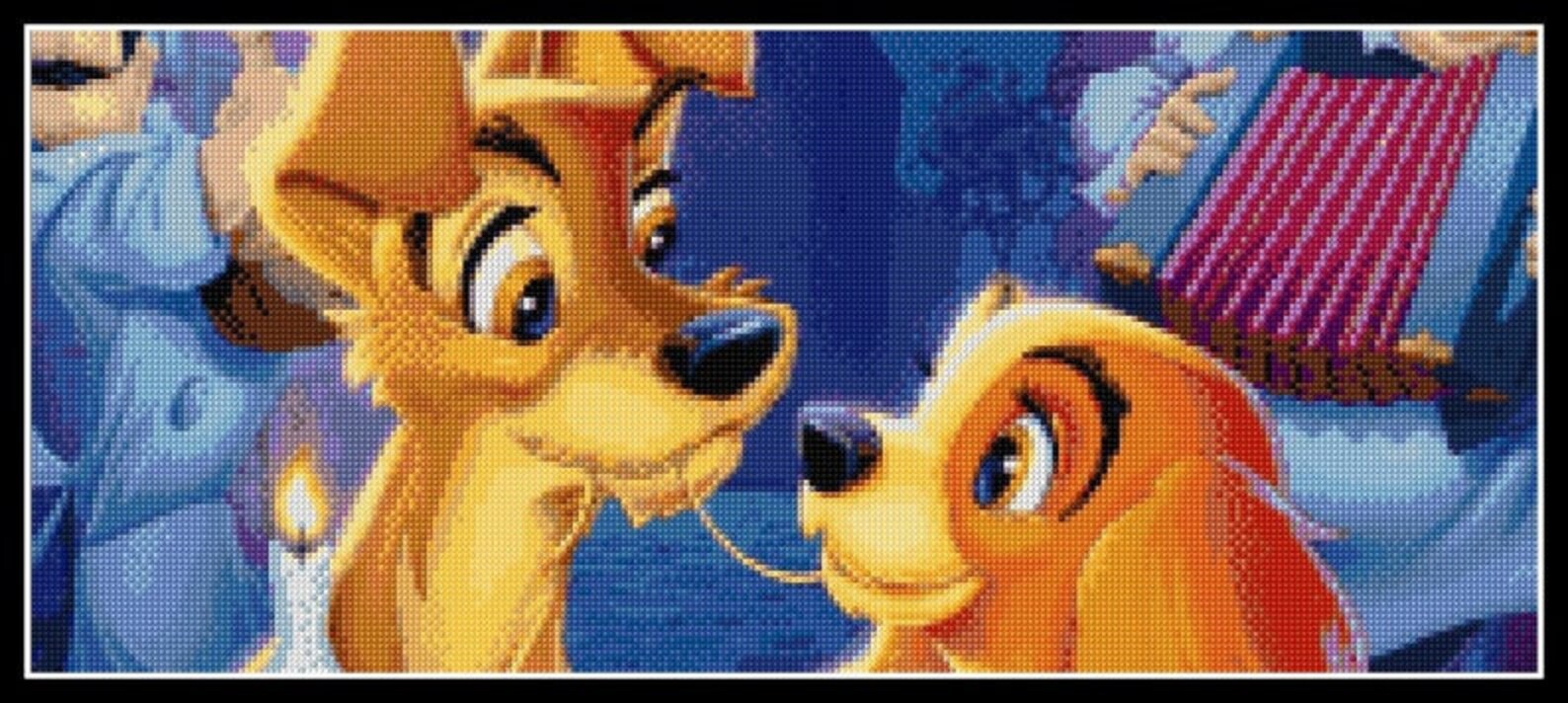 Lady and the Tramp Cross Stitch Pattern DIY Lady Cross Stitch - Etsy