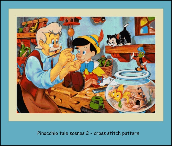 Pinocchio Tale Scenes 2 Cross Stitch Pattern Kids Room | Etsy