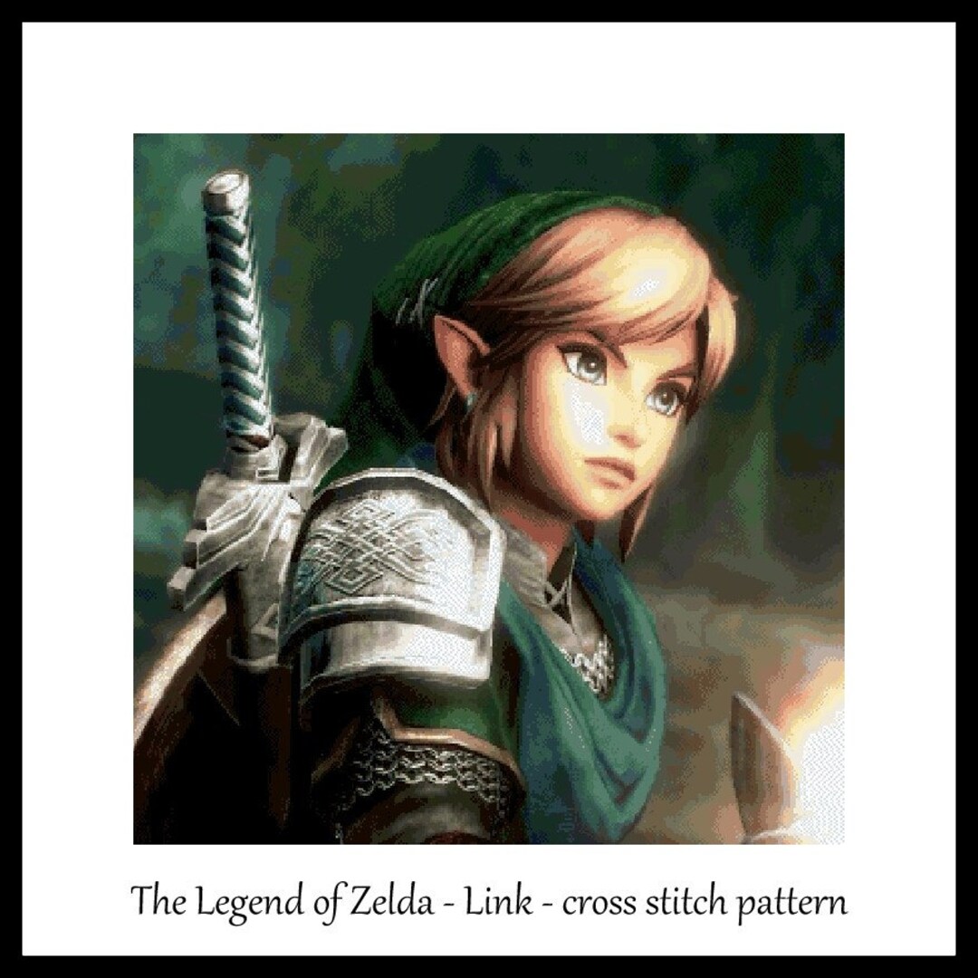 The Legend of Zelda Link Cross Stitch Pattern Zelda Cross Stitch DIY ...