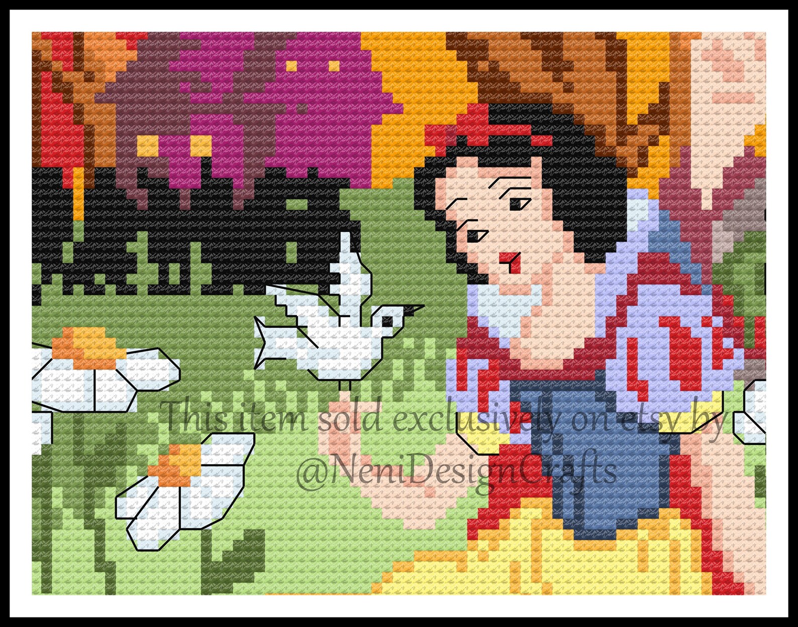 Snow White Fantasy Cross Stitch Pattern Snow White Cross - Etsy