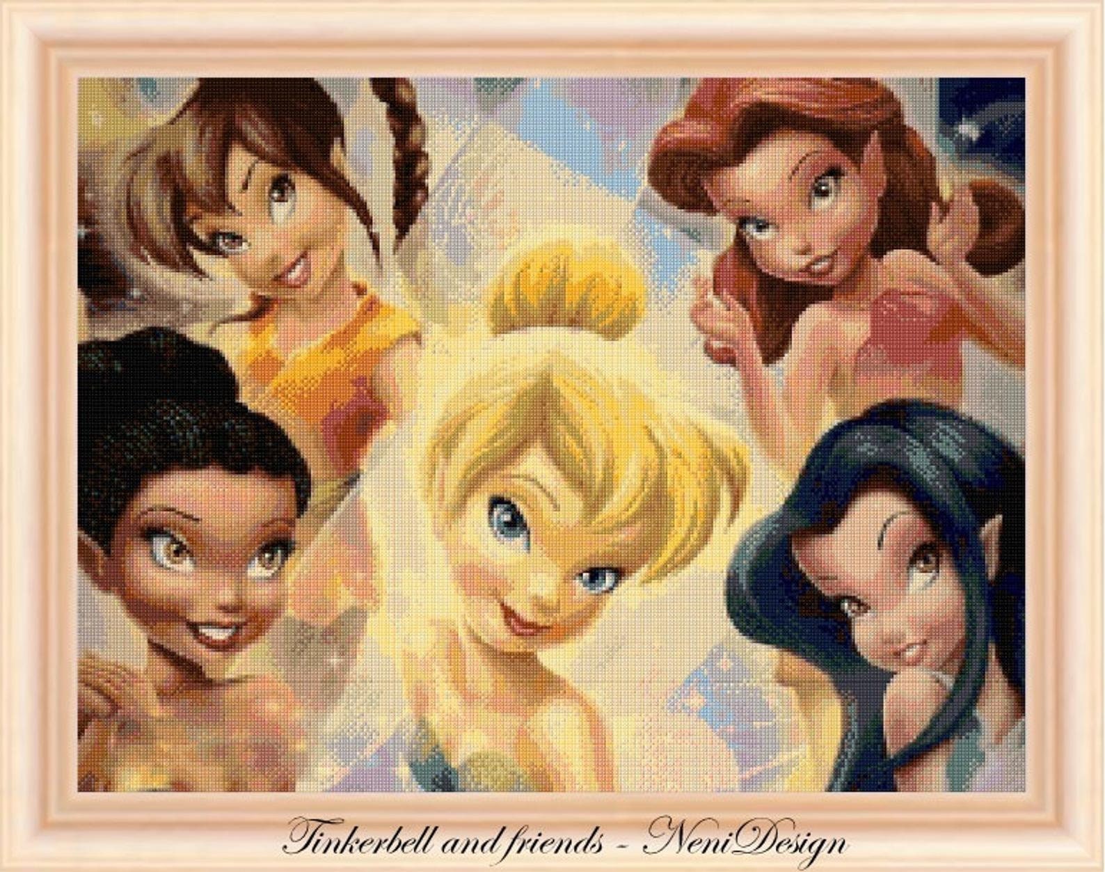 Tinkerbell and Friends Cross Stitch Pattern Tinkerbell Cross Stitch ...