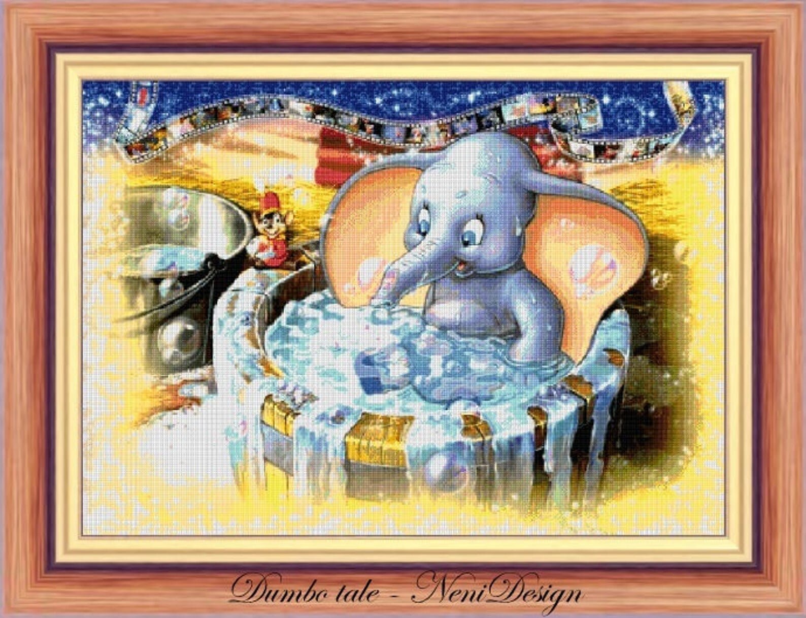 Dumbo Tale Cross Stitch Pattern DIY Dumbo Cross Stitch Kids - Etsy